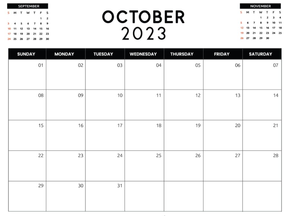 Free Printable October 2023 Calendar: Save It and Print It Whenever You ...