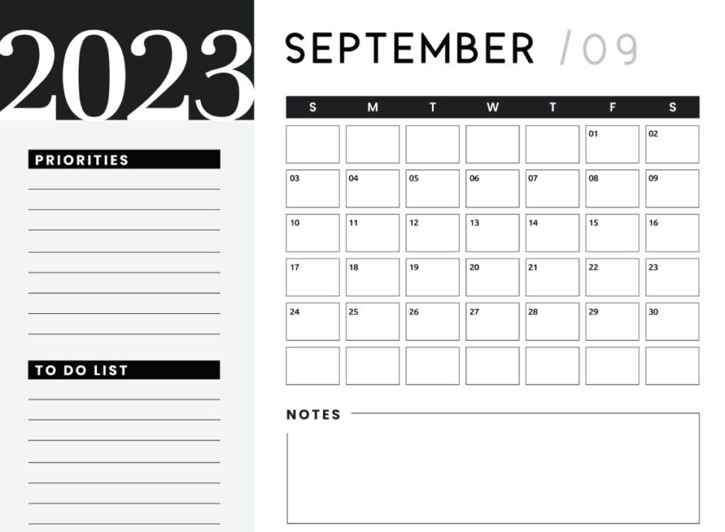 Free Printable September 2023 Calendars: Save It and Print It Whenever ...