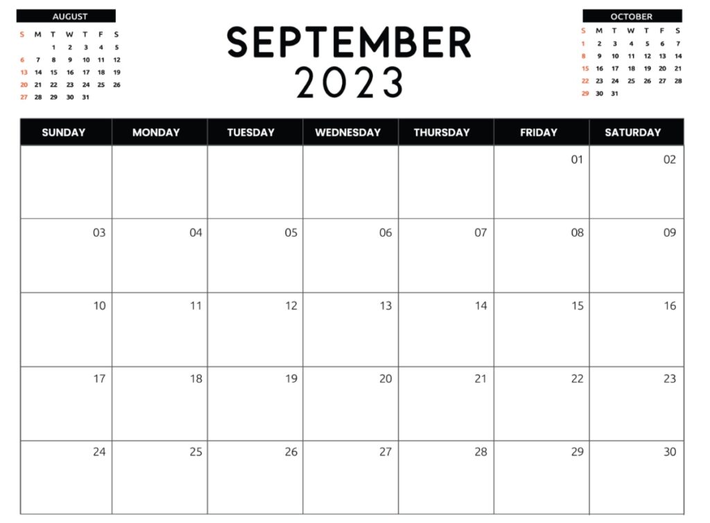 Free Printable September 2023 Calendars: Save It and Print It Whenever ...