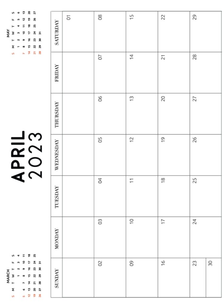 Free Printable April 2023 Calendars: Save It and Print It Whenever You ...