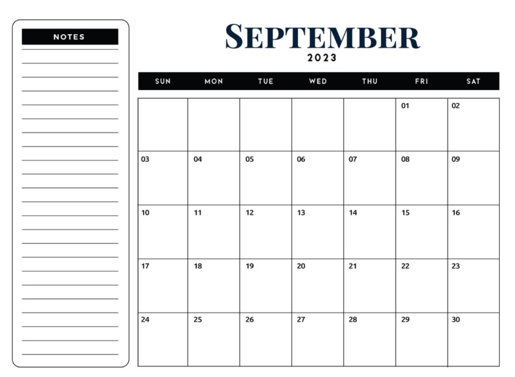 Free Printable September 2023 Calendars: Save It and Print It Whenever ...