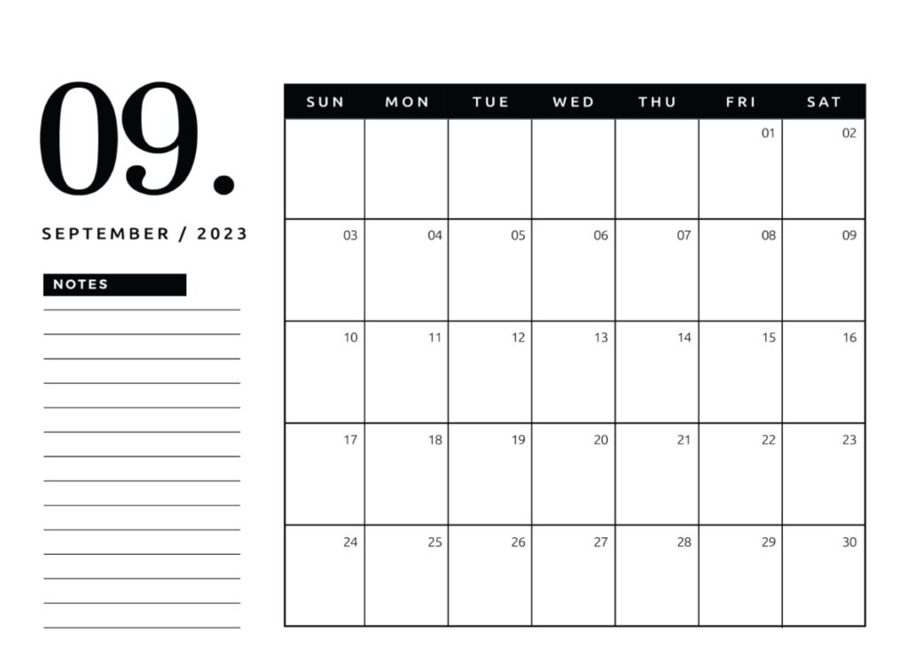 Free Printable September 2023 Calendars: Save It and Print It Whenever ...