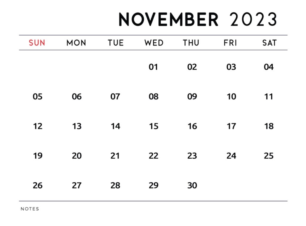 Free Printable November 2023 Calendars: Save It and Print It Whenever ...