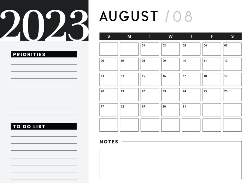 Free Printable August 2023 Calendars: Save It and Print It Whenever You ...