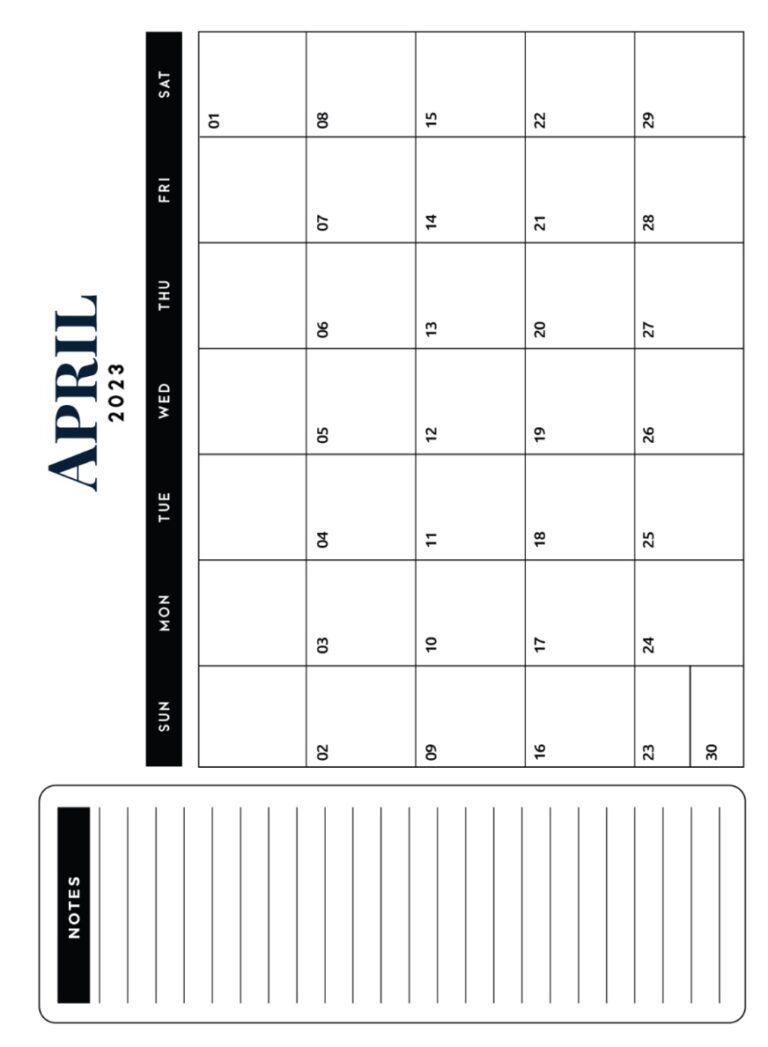 Free Printable April 2023 Calendars: Save It and Print It Whenever You ...