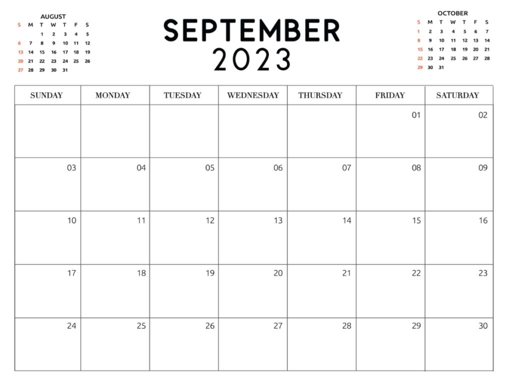 Free Printable September 2023 Calendars: Save It and Print It Whenever ...