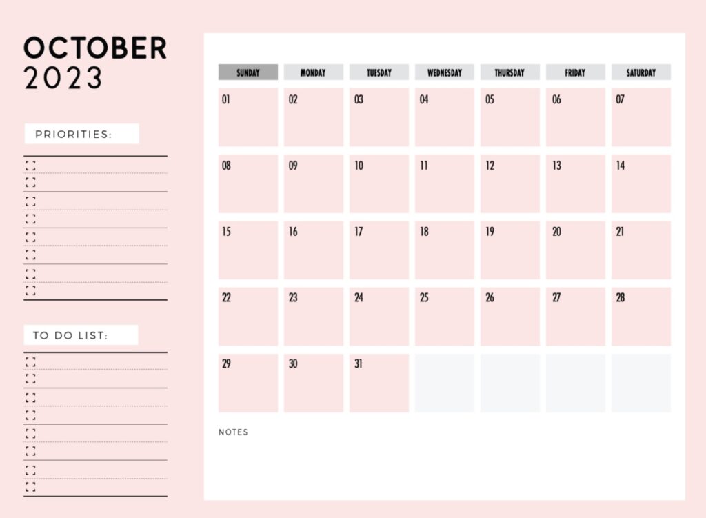 Free Printable October 2023 Calendar: Save It and Print It Whenever You ...