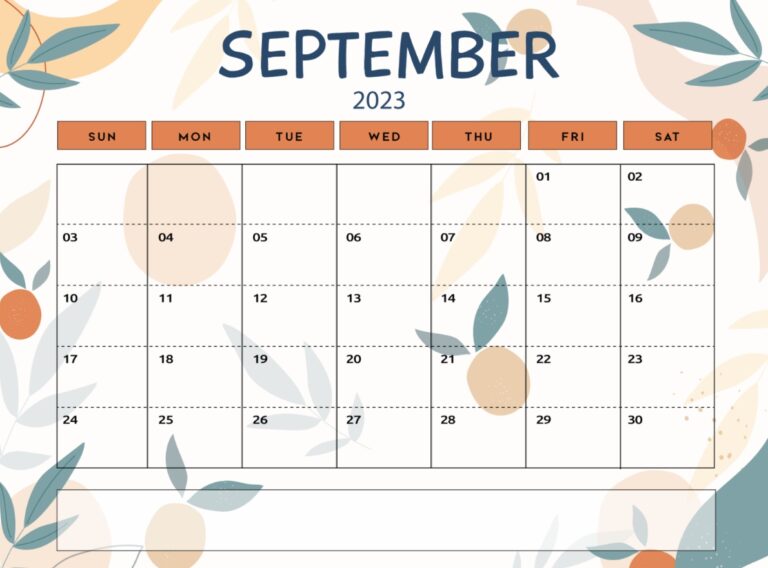 Free Printable September 2023 Calendars: Save It and Print It Whenever ...
